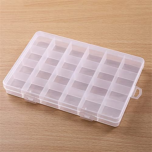 Typutomi Plastic Compartment Organizer Box, 24 Grids Jewelry Dividers Storage Container DIY Parts Storage Box for Bead, Rings, Jewelry,Screws, Handicrafts