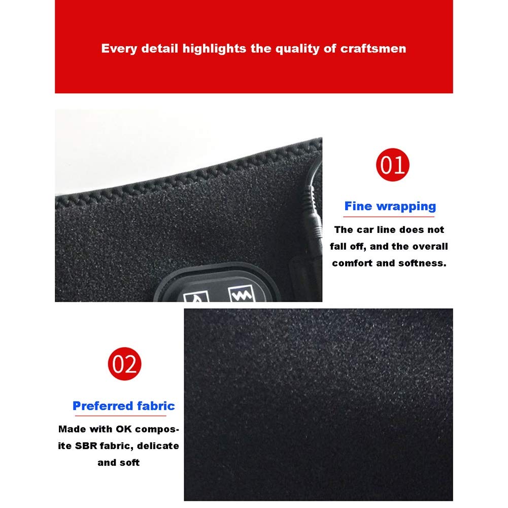 LSRRYD Heated Waist Belt Lower Back Support Belt Lumbar Support Belt for Pain Relief and Injury Prevention Double Adjustment(Without Power Bank)