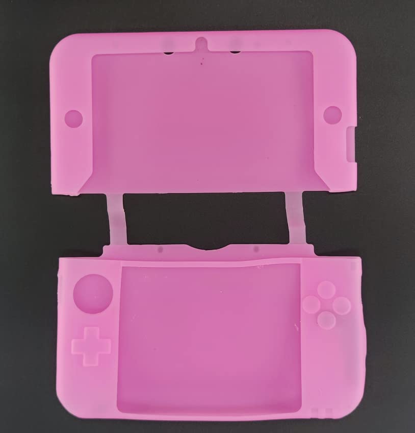 New Rubber Soft Silicone Cover Case for 3DS XL LL 3DSXL 3DSLL Console Full Body Protective Skin Shell (Pink)