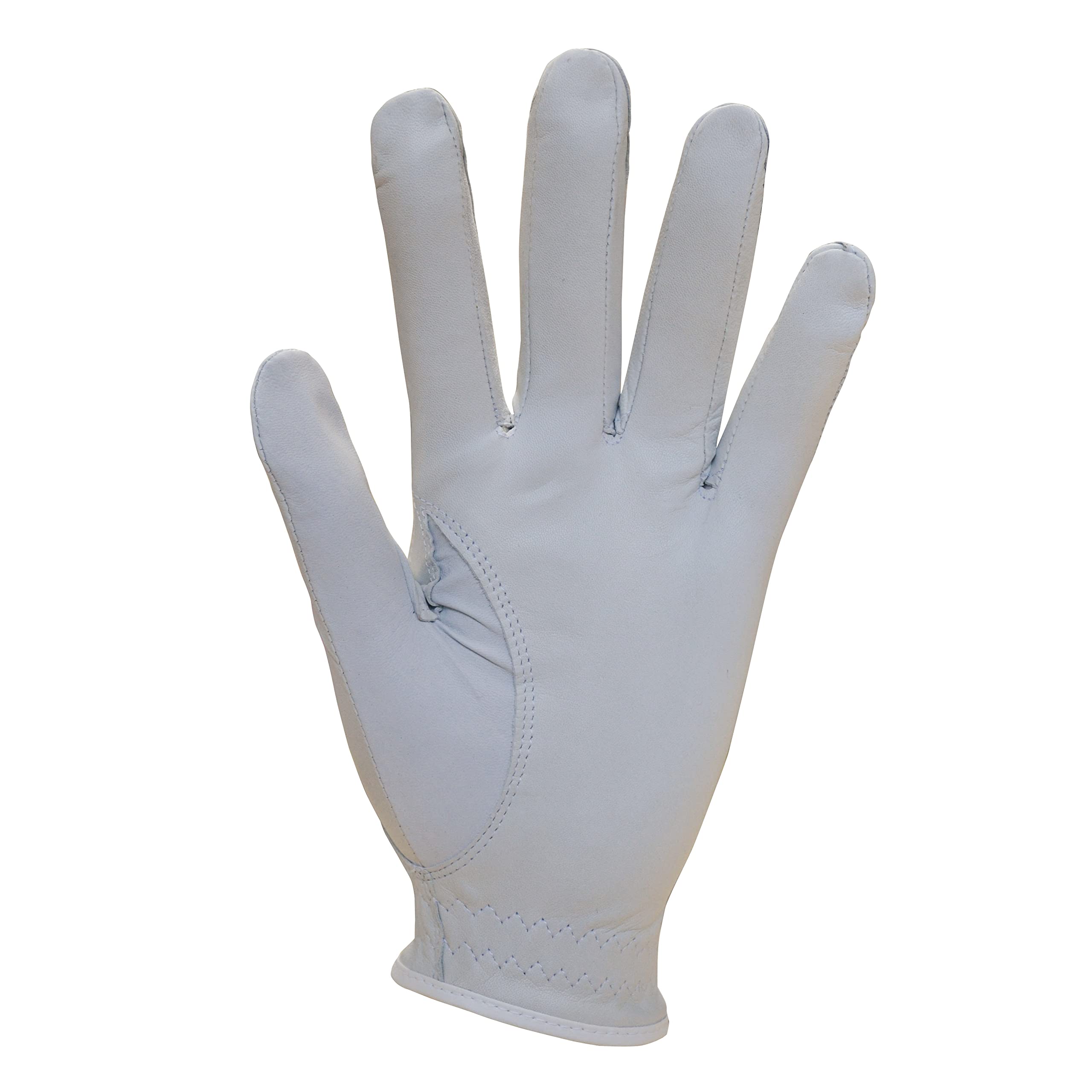 MJ Men's Golf Cabretta Leather Gloves, White, Left Hand (#24)