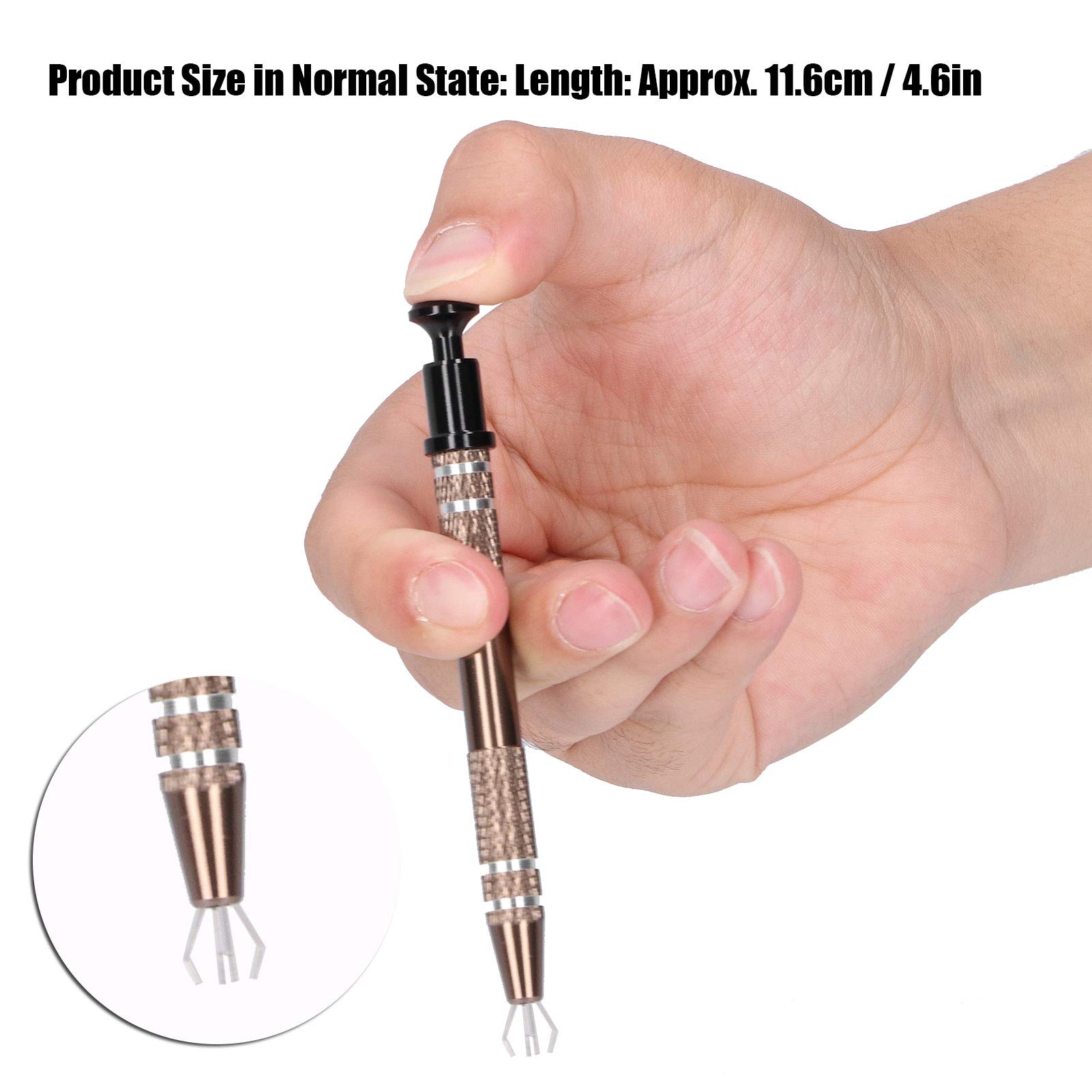 Srliya 2pcs Tattoo Tool 4 Prongs Bead Holder Alloy 4 Prongs Bead Holder Jewelry Bead Grasping Pick Up Tool Body Piercing Accessory