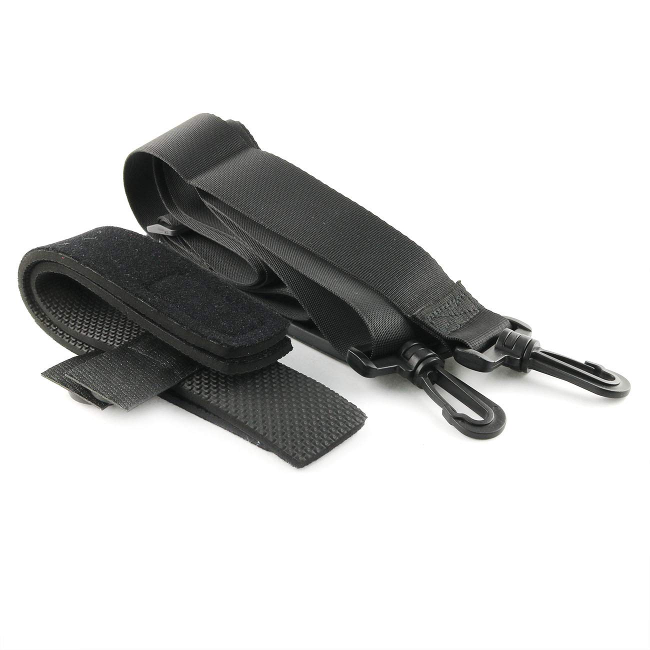 LRONG Fishing Rod Straps Belt Fishing Tackle Ties Shoulder Strap Adjustable Shoulder Strap with Fishing Rod Strap, Black