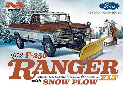 MOE2568 Moebius Model 1/25 1972 Ford F250 Ranger XLT Snow Plow Equipment Plastic Model