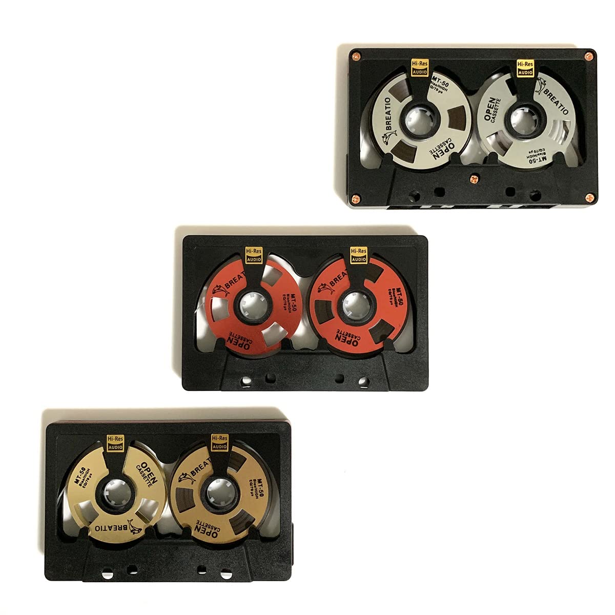 Reel to Reel Cassette Tape Blank for Daily Audio Recording Low Noise High Output 48 Minutes: 3 Pack with Tape