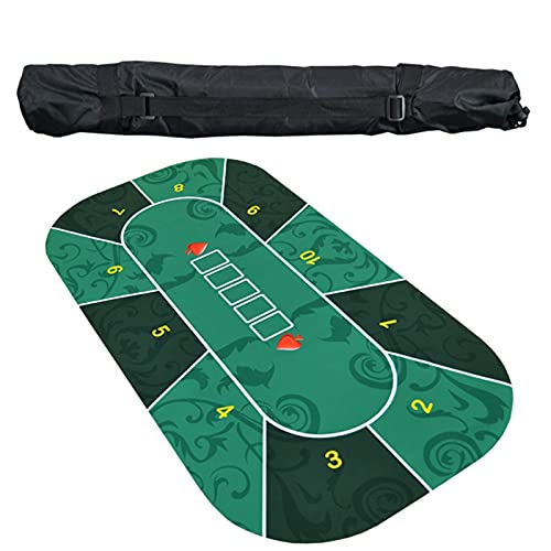 Poker tablecloth1.2M Deluxe Suede Rubber Pokers Tablecloth with Flower Pattern Casino Poker Set Board Game Mat Poker Accessory Poker Felt Table Cover