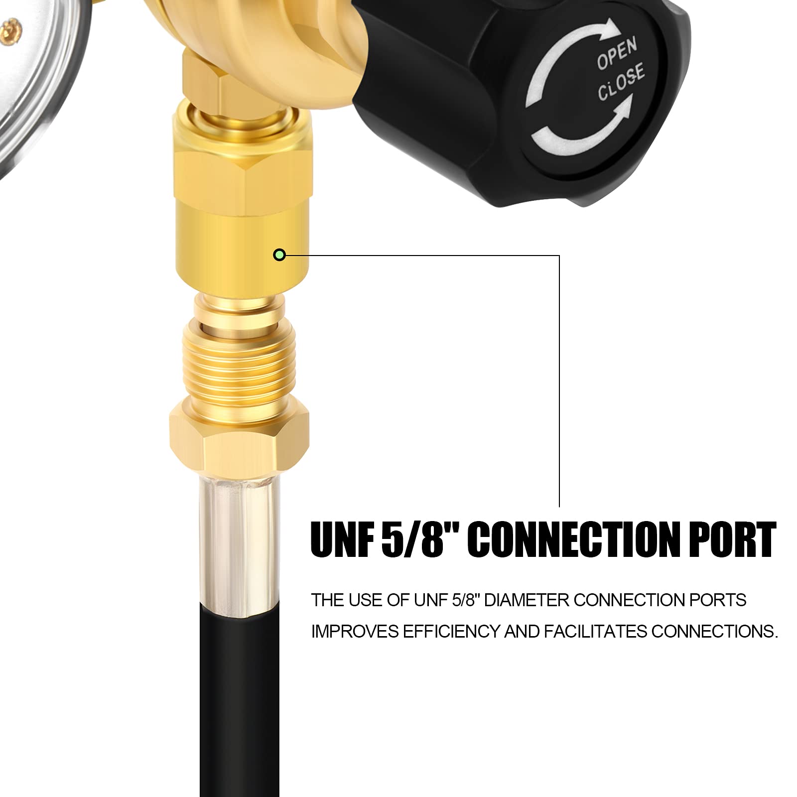 MEANLIN MEASURE 10 Feet Gas Welding Hose,CGA580 Argon CO2 Flow Meter Regulator Adapter Hose For Miller Lincoln Mig Tig Welder