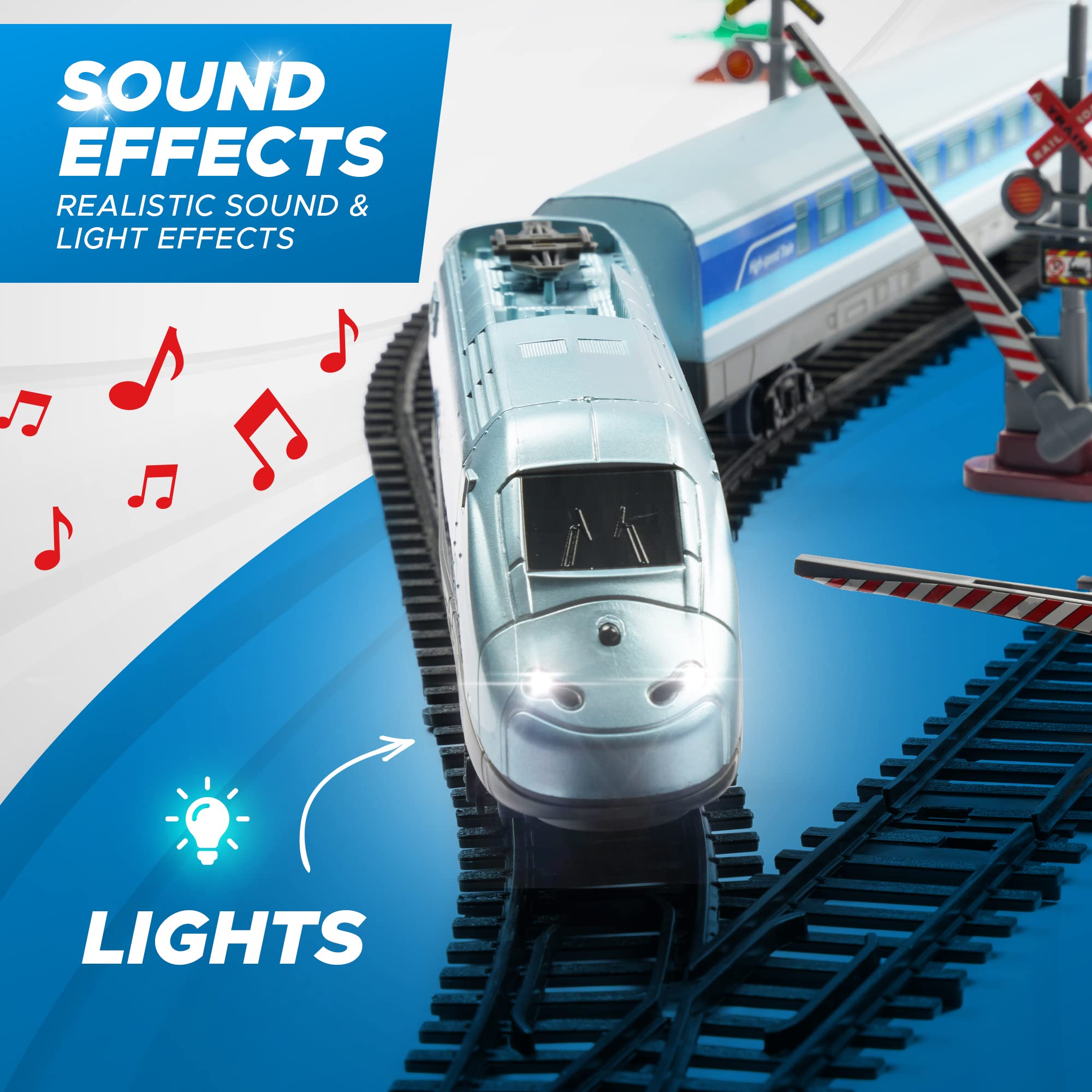 Polar Express Train Set for Boys & Adults - Christmas Under Tree - Electric Train Set Toy Model - Bullet Train Monorail - Jouet de Train Pour Enfant - Tren de Juegete Electrico Navidad