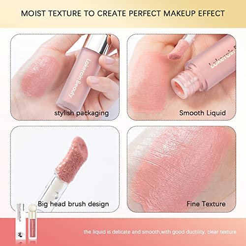 Liquid Blush, Soft Cream Liquid Blush for Cheeks, Light Weight,Long Lasting, Smudge Proof, Natural-Looking, Dewy Finish, For Natural-looking Flush & Everyday Wear (01#)