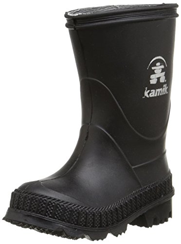 Kamik STOMP/KIDS/PUR/4149F Rain Boot Black, 2 M US Little Kid