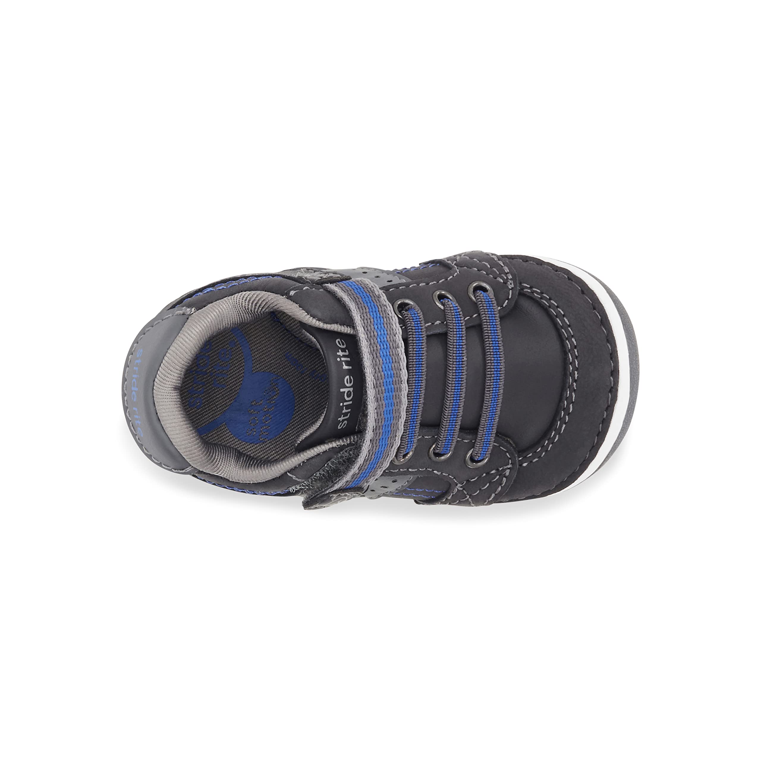 Stride Rite Baby Boys SRT SM Artie Sneaker, Grey, 6 Wide Infant