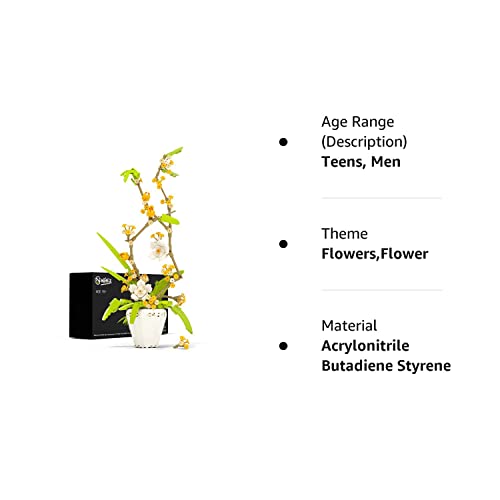 Nifeliz Fragrans Plant Decor Building Set for Adults, Build a Fragrans Display Piece for The Home or Office (430 Pieces)