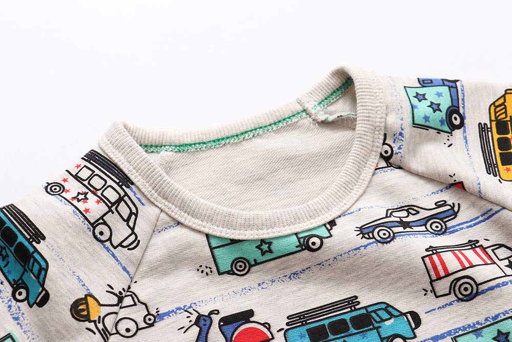 Little Hand Sweatshirts for Boys Car Hoodie Pullover Grey Toddler Cotton Clothes 5 6 T
