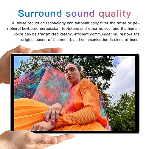 MAVIS LAVEN Tablet, 10.1 Inch HD Tablet 3200x1440 Octa Core 8GB 128GB 5G WiFi Tab M10 (White)