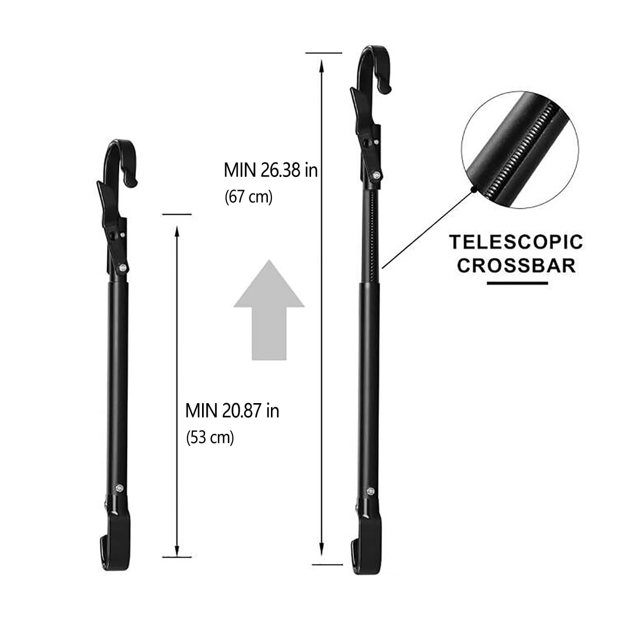 IKURAM R Adjustable Bicycle Accessories for women's bike bar adapter for bike rack, top tube tension bicycle cross-bar adapter