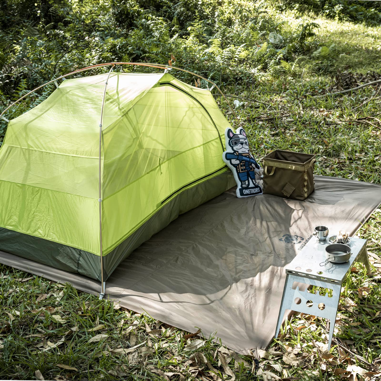 OneTigris Tent Tarp Footprint 94"x94", Large Size, Waterproof Lightweight Multifunctional Camping Tarp Beach Blanket for Camping Hiking Backpacking