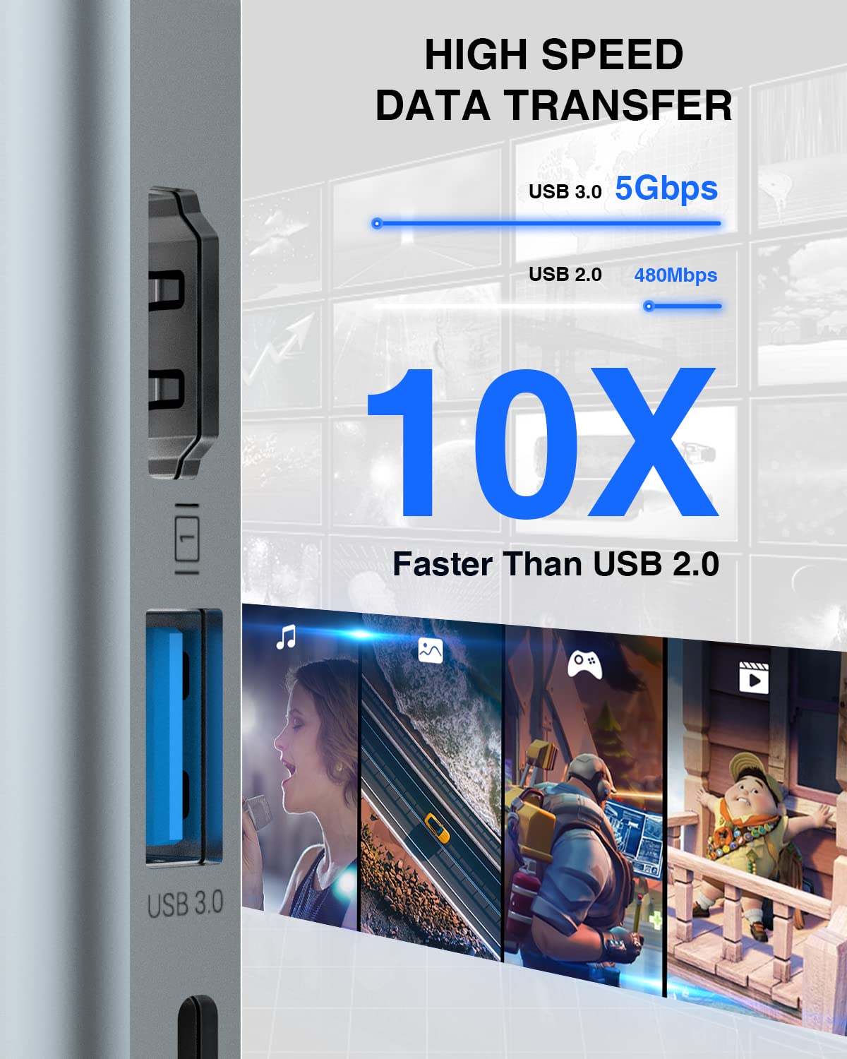 TOTU 11 in 1 USB C Hub with 4K HDMI, VGA, 1000Mbps Ethernet & 4 in 1 100W Dual 4K HDMI USB C Hub