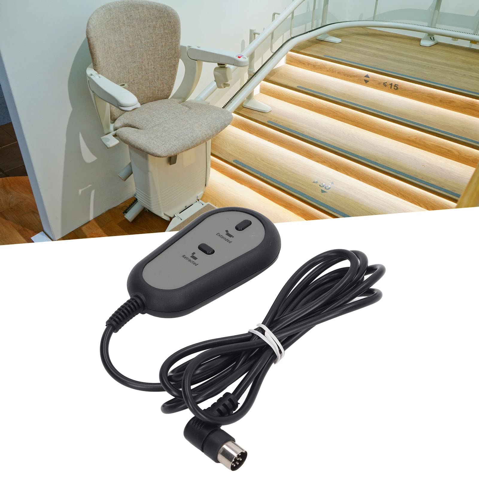 Lift Chairs Power Recliner, Recliner Replacement Parts, Power Recliner Controller Up and Down 2 Button 8 Pin Remote Handset Controller for Lift Chair