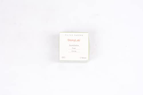 stonylab Quantitative Filter Paper Circles, 100 Pack Fast Speed Cellulose Filter Paper 25 Microns Particle Retention, 56 mm Diameter