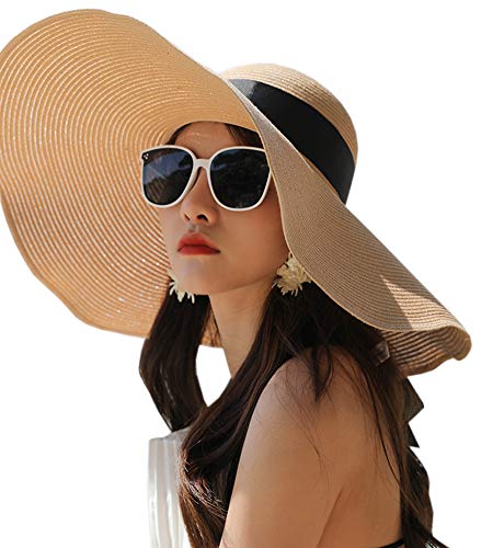 Sun Hat for Women, Women's Wide Brim Sun Hat Summer Beach Sun Hat UV Sun Protection Packable Reversible Bucket Hat