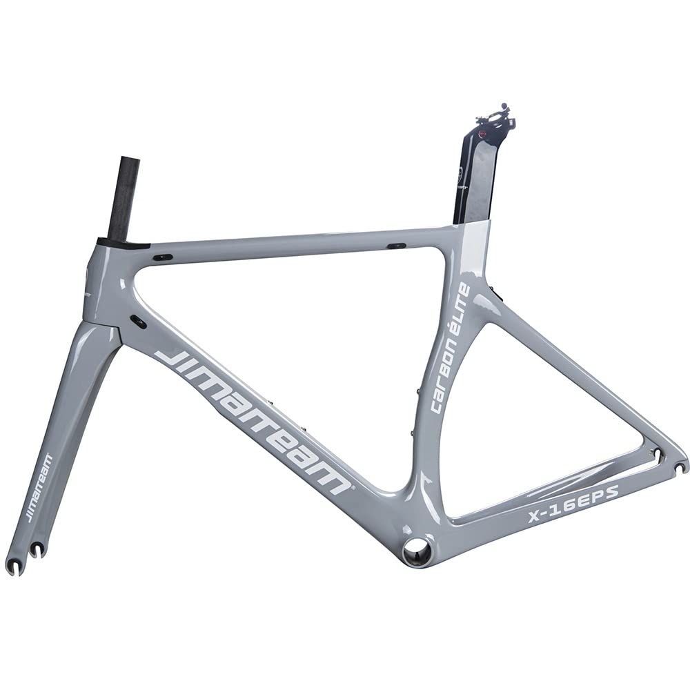 OKUOKA Bike Front Suspension Bike Frames Carbon Fiber Road Frame with Fork seat Tube EPS Processing Ultralight Bicycle Accessories 700C Wheel Diameter Multiple (Size : 46cm)