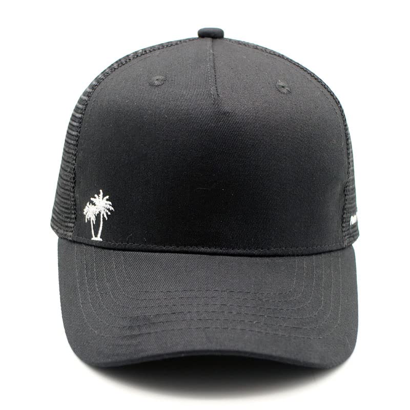 Palm Tree Addiction Baseball Cap Men Women, Black hat, Hats for Men, Adjustable Mens Hats, Trucker hat Men, Fitted Hats for Men, caps (Black)