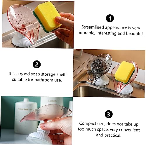 LIGHTAOTAO 2pcs Soap Box Plastic soap Dish Suction Cup soap Holder Water draining soap Dish Compact soap Rack Bathtub Trays for tub Foam Hand soap Dispenser Wall Soap Dispenser Tray Storage