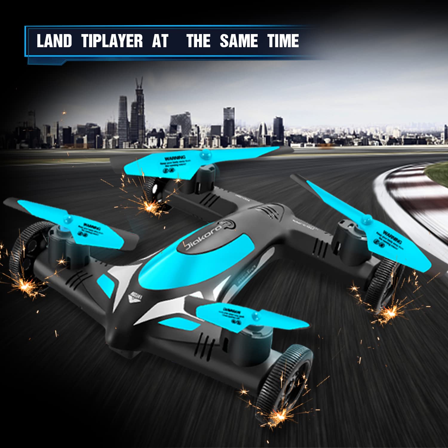 Jiakora V11 Mini Drone with Camera for Kids, Drone for kids 8-12, 1080P HD FPV Remote Control Quadcopter Drone for beginners with Land Mode or Fly Mode, 2 Batteries, App Control, Altitude Hold, Headless Mode, 3D Flips, Gift Toy for Boys Girls