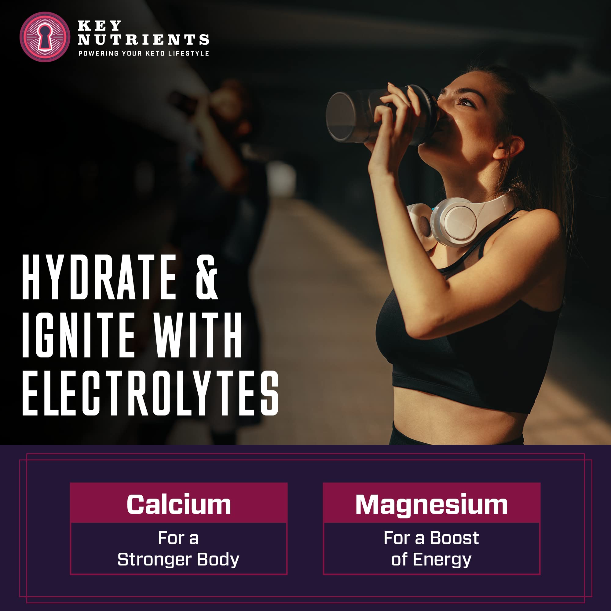 KEY NUTRIENTS Multivitamin Electrolytes BCAA Powder - Post Workout and Recovery Drink Creatine Supplement - Muscle Recovery & Muscle Builder for Men & Women