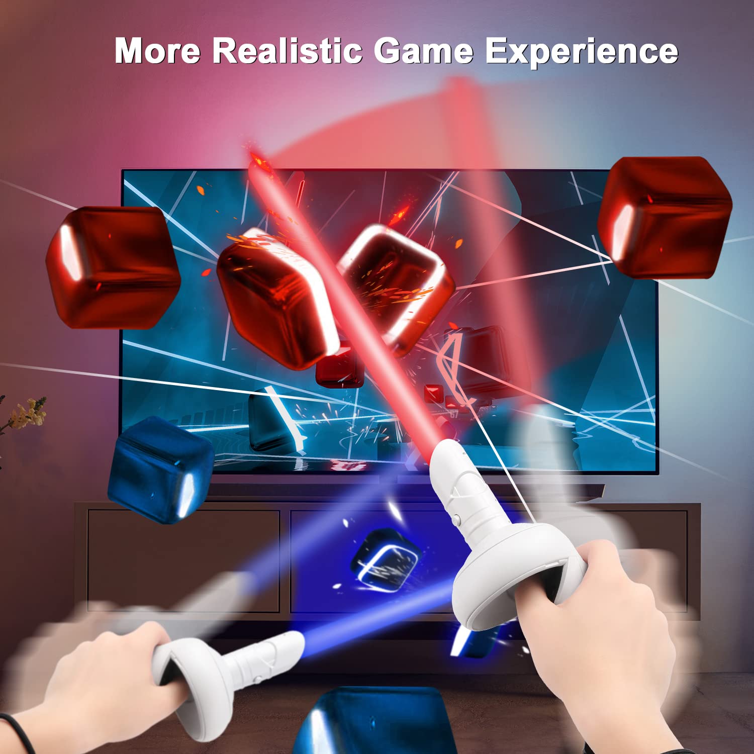 Relohas RGB Lightsaber for Beat Saber and Accessories for Oculus Quest 2