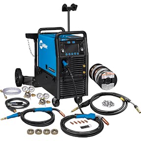 Miller Electric MLR-951821 255 MIG & Pulse Welder with 208-240V Dual Cylinder EZ-Latch Running Gear