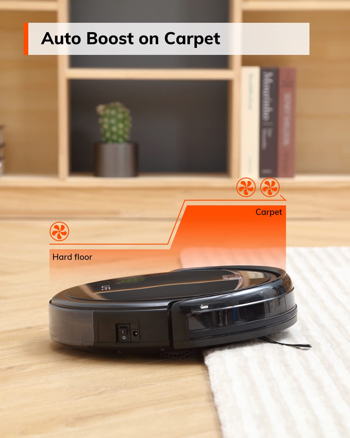 ILIFE A4s Max Robot Vacuum Cleaner, 2000Pa Strong Suction, Wi-Fi Connected, 2-in-1 Roller Brush, Quiet, Automatic Self-Charging Robotic Vacuum Cleaner, Cleans Pet Hair, Hard Floor to Medium Carpets.