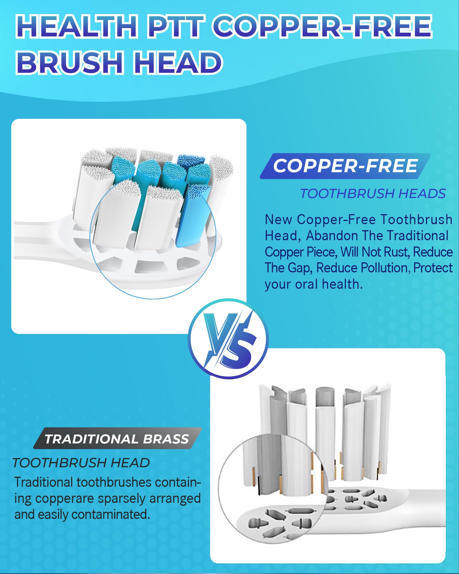 Replacement Toothbrush Heads for Philips Sonicare:8 Pack Soft Replacement Electric Brush Head Compatible with Phillips Sonicare Plaque Control Snap-on