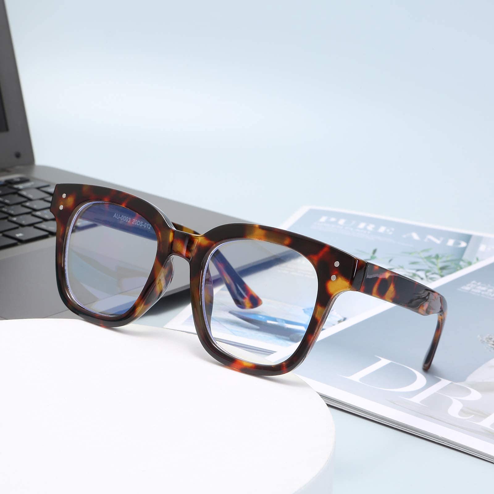 Madison Avenue Women Blue Light Glasses,Oversize Blue Light Glasses for Women, Anti Eyestrain & UV Protection Computer Eyeglasses
