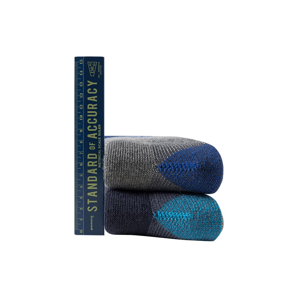 LTYRR Wool Socks for Men 70% Merino Warm Thermal Boot Socks Breathable 1Pairs Sky blue black