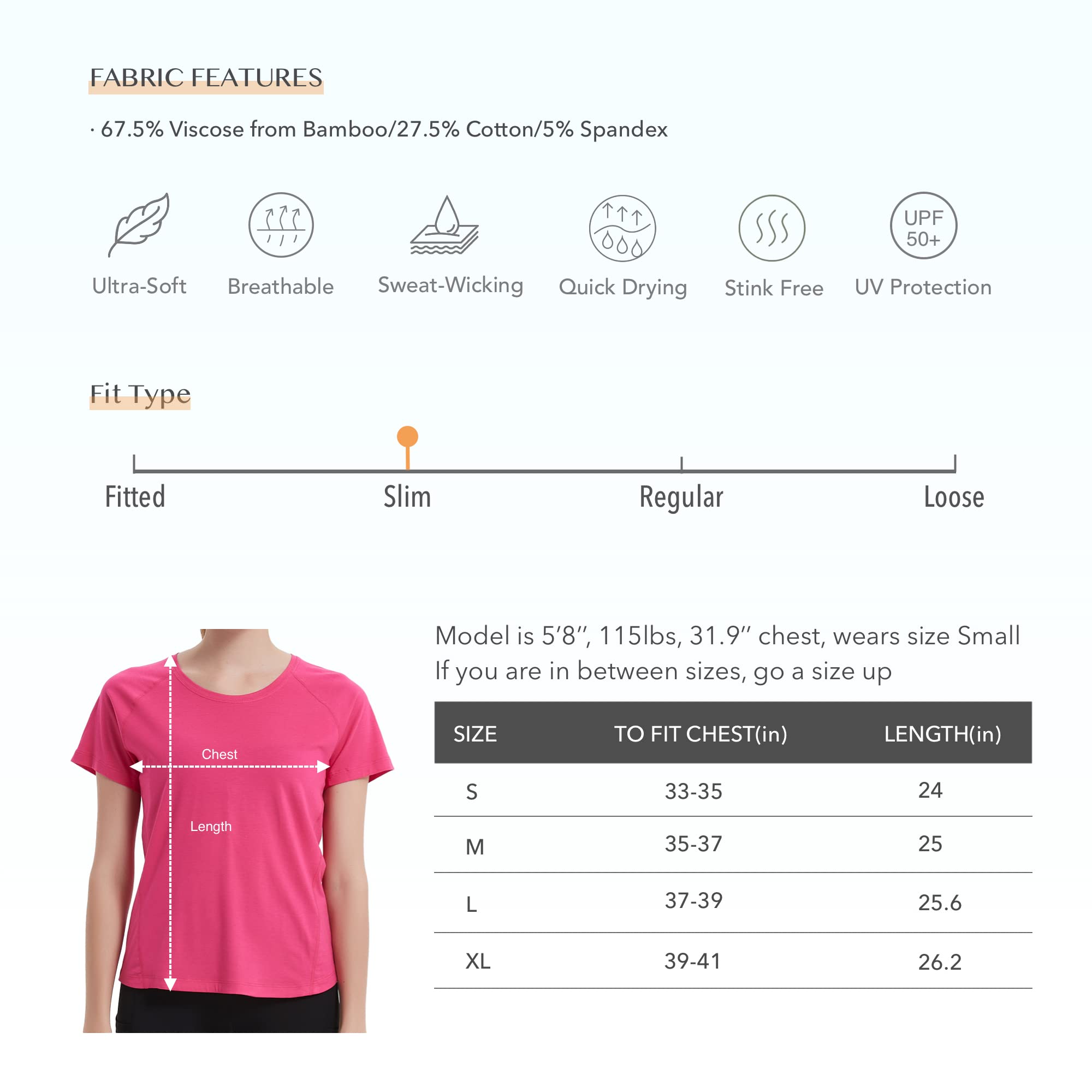 netdraw Women's Ultra-Soft Bamboo Workout T-Shirt Seamless Yoga Running Gym Athletic Casual Short Sleeve Tops(White, Medium)