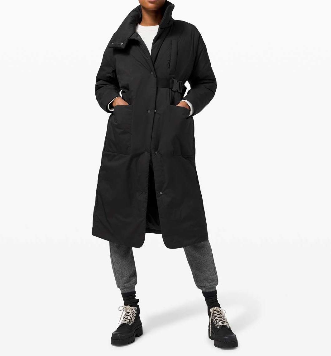 LULULEMON Pure Puff Jacket Long (Black, 6)