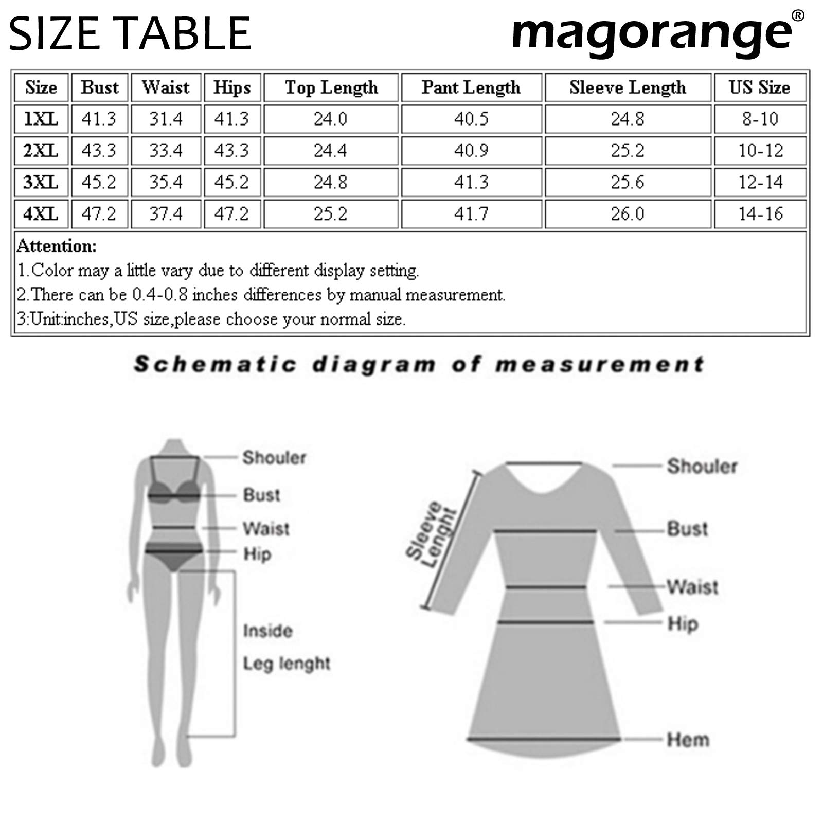 magorange Women Plus Size Tracksuit 2 Piece Outfits Zipper Front Top and Sweatpants Jogger Sets
