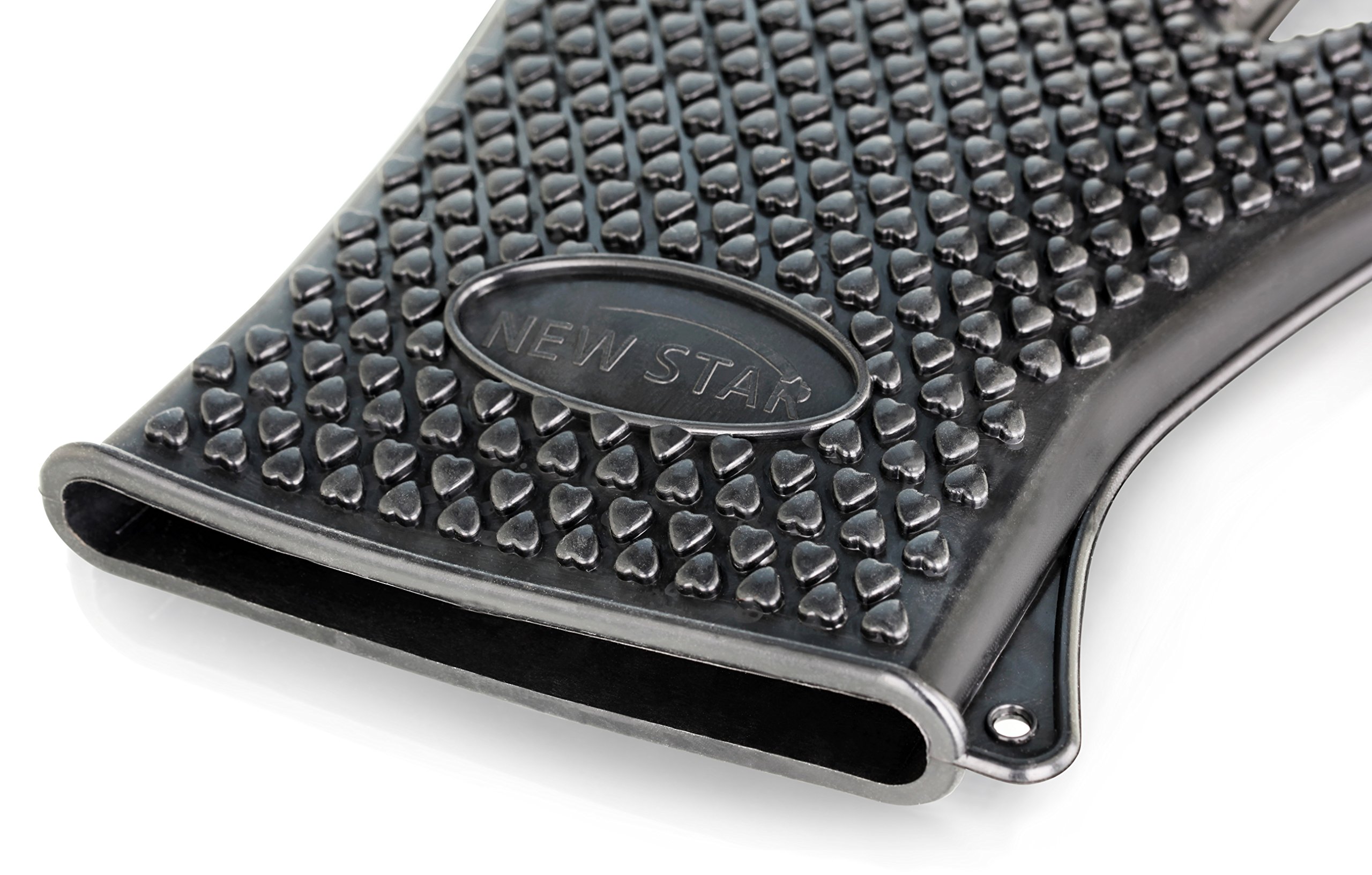 New Star Foodservice 32383 Commercial Grade Silicone Oven Mitts, Black, Set of 2