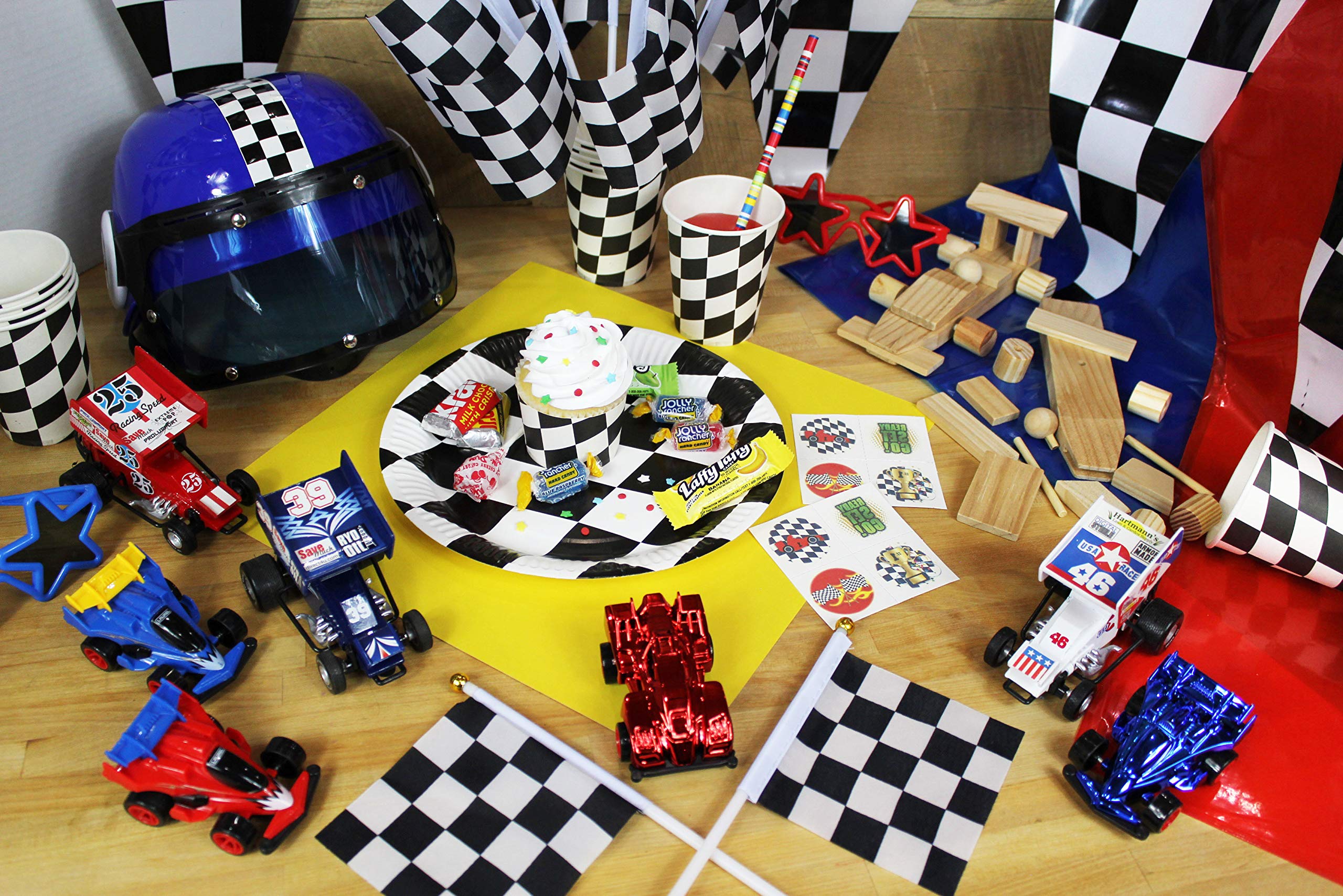 Kipp Brothers Sprint Car Pull Back Racing Toy Cars with Decals - Pack of 8