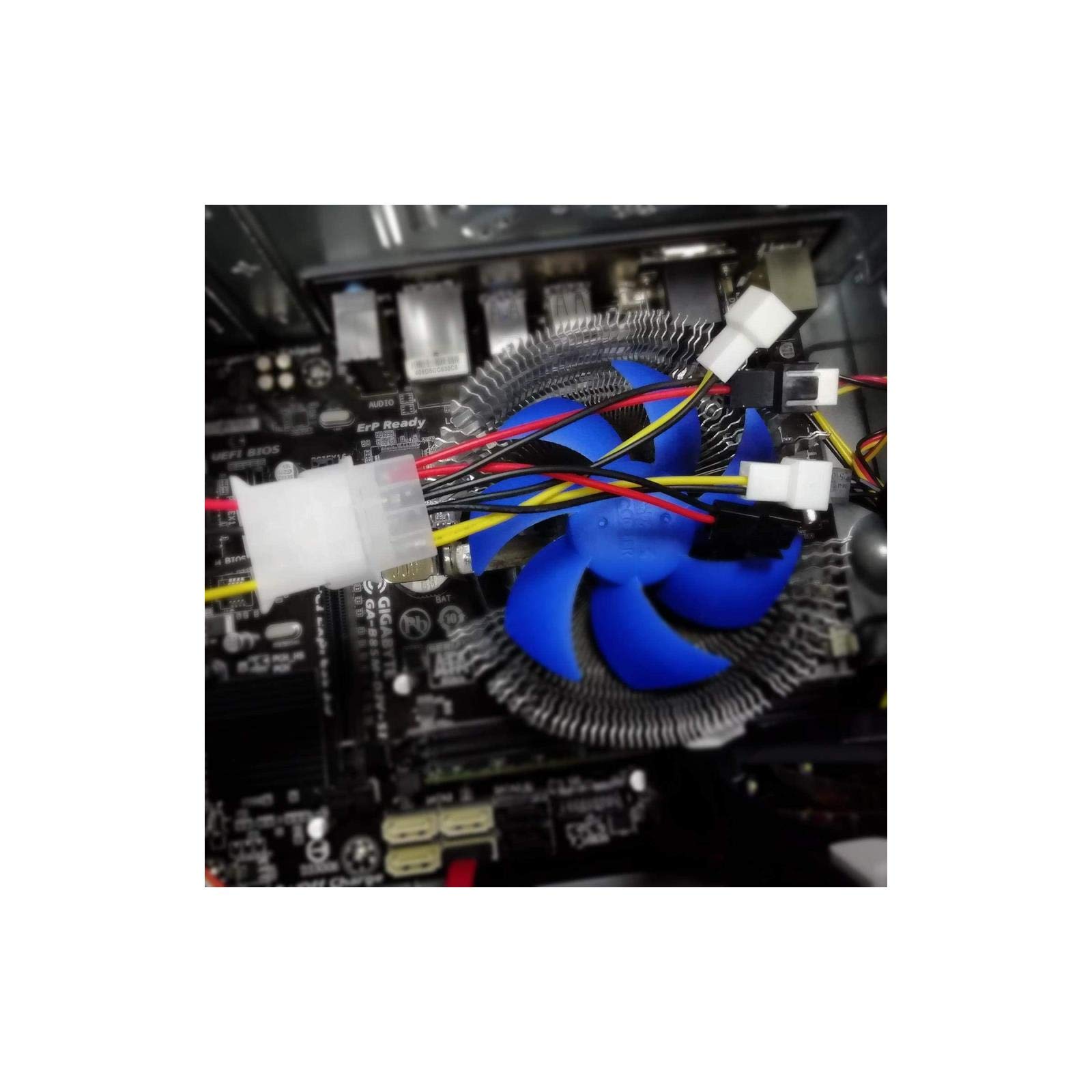 Liyafy Adapter Converter Cable IDE Molex 4-Pin to 4X 3-Pin TX3 Case Cooling Fan Power Cable 4.5inch 4Pcs