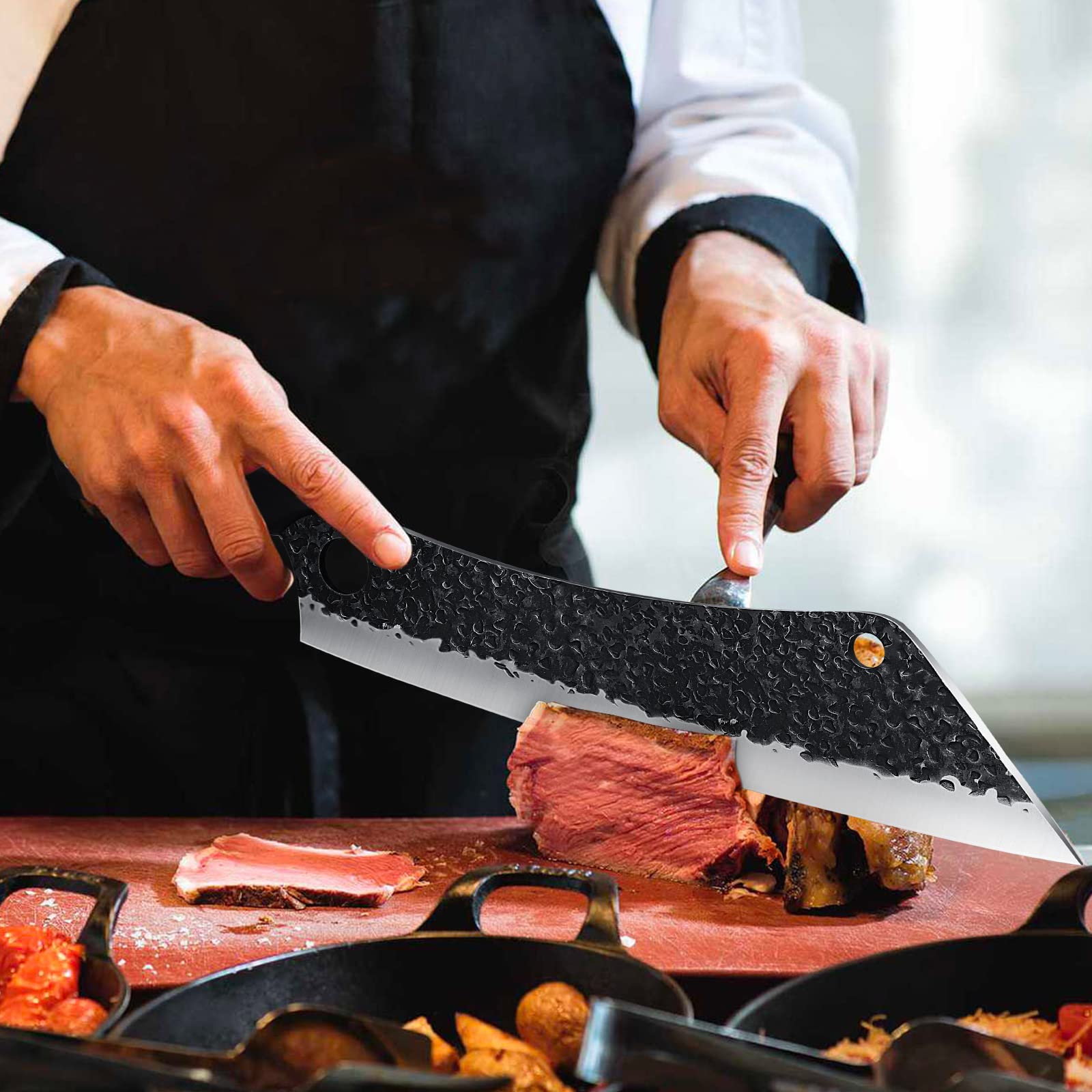 PURPLEBIRD 11“ Flexible Brisket Knife Bundle with 12” Stronger Carving Knife