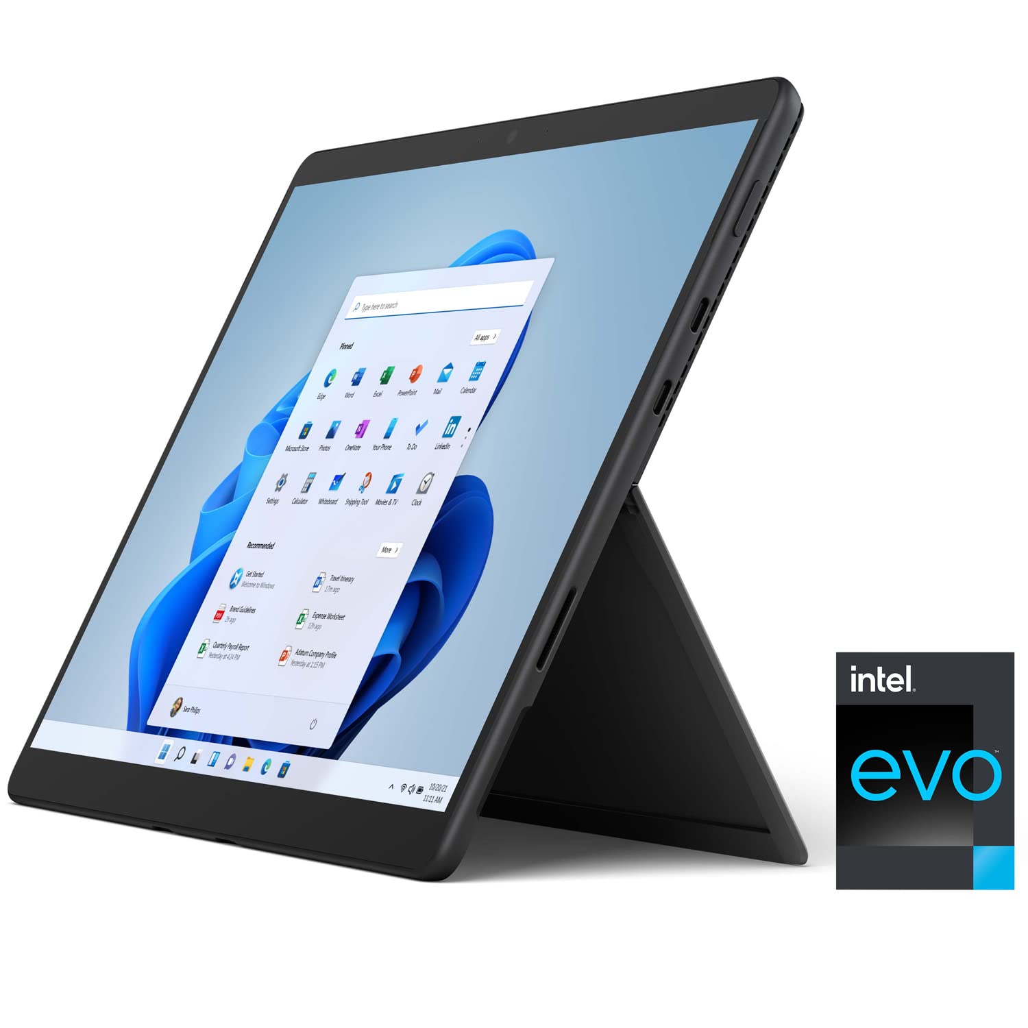 Microsoft 8PV 00001 Surface Pro 8 13" Touchscreen Intel i7-1185G7 16GB/256GB - Platinum Bundle with Elite Suite 18 Software + 1 YR CPS Enhanced Protection Pack
