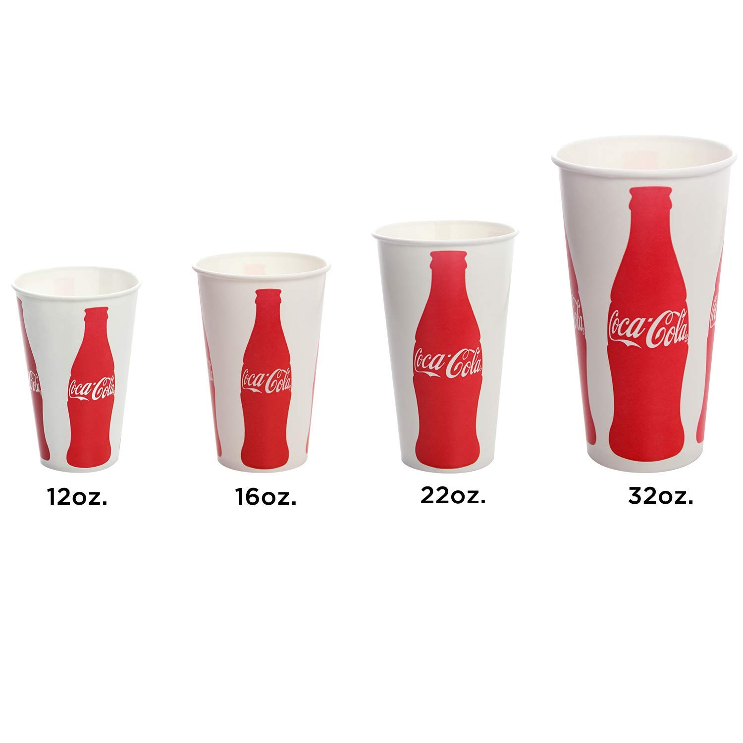 Karat C-KCP12(Coke) 12 oz Paper Cold Cup (84mm Diameter), Coca-Cola" Print(Pack of 1000)