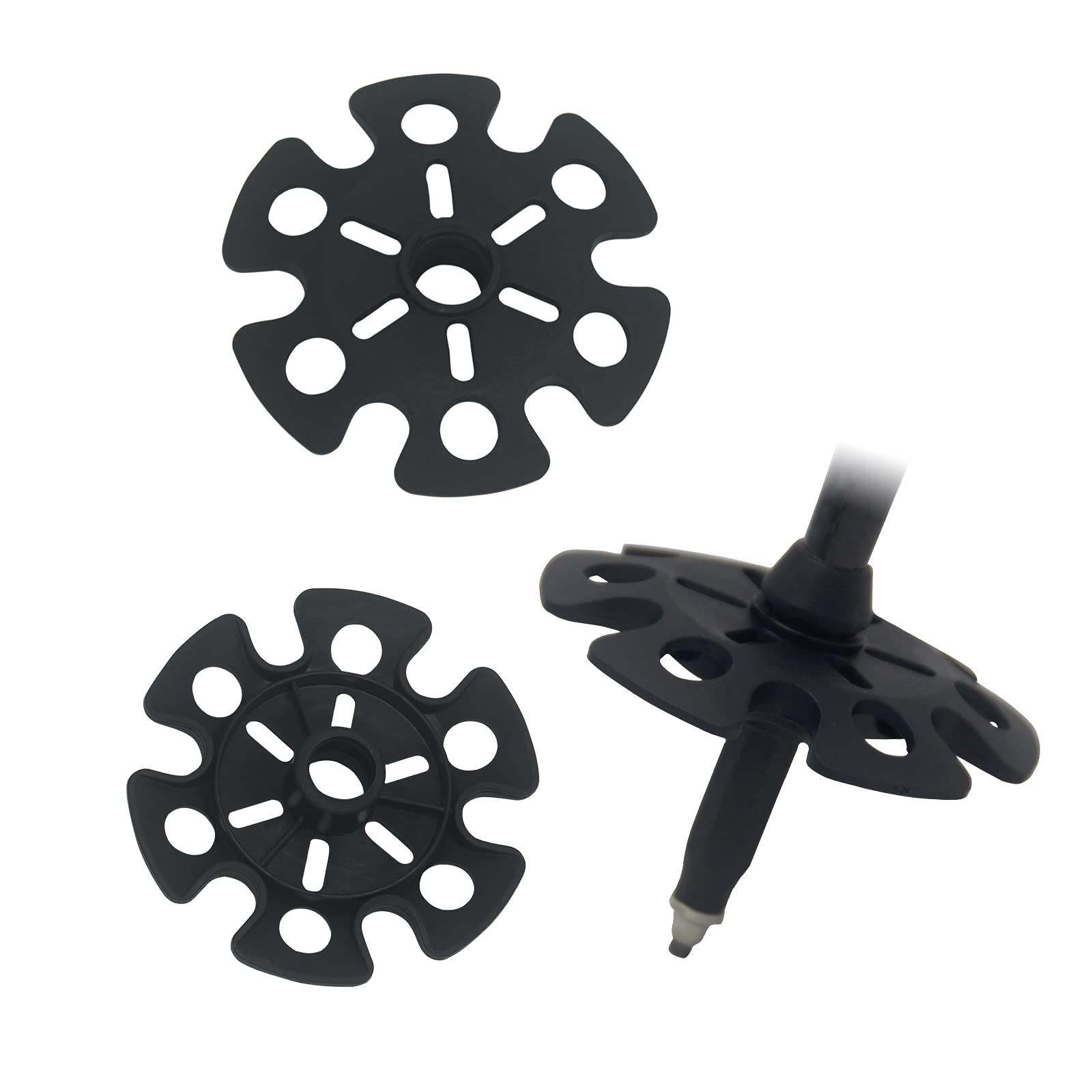 MINCLIM 6 Pieces / 3 Pairs Trekking Pole Mud Snow Baskets, Replacement Accessory for Ski Pole