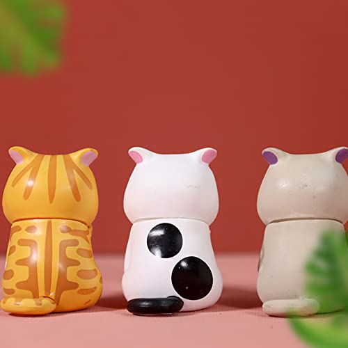 MoreChioce Cute Cat Keychain, Detachable Keyring Cat Resin Key Chain Charms Key Ring Car Pendant for Purse Handbag Bag,Chestnut
