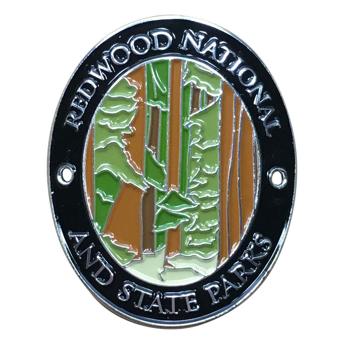 LAURALS Redwood National and State Parks Walking Hiking Stick Medallion - California L8