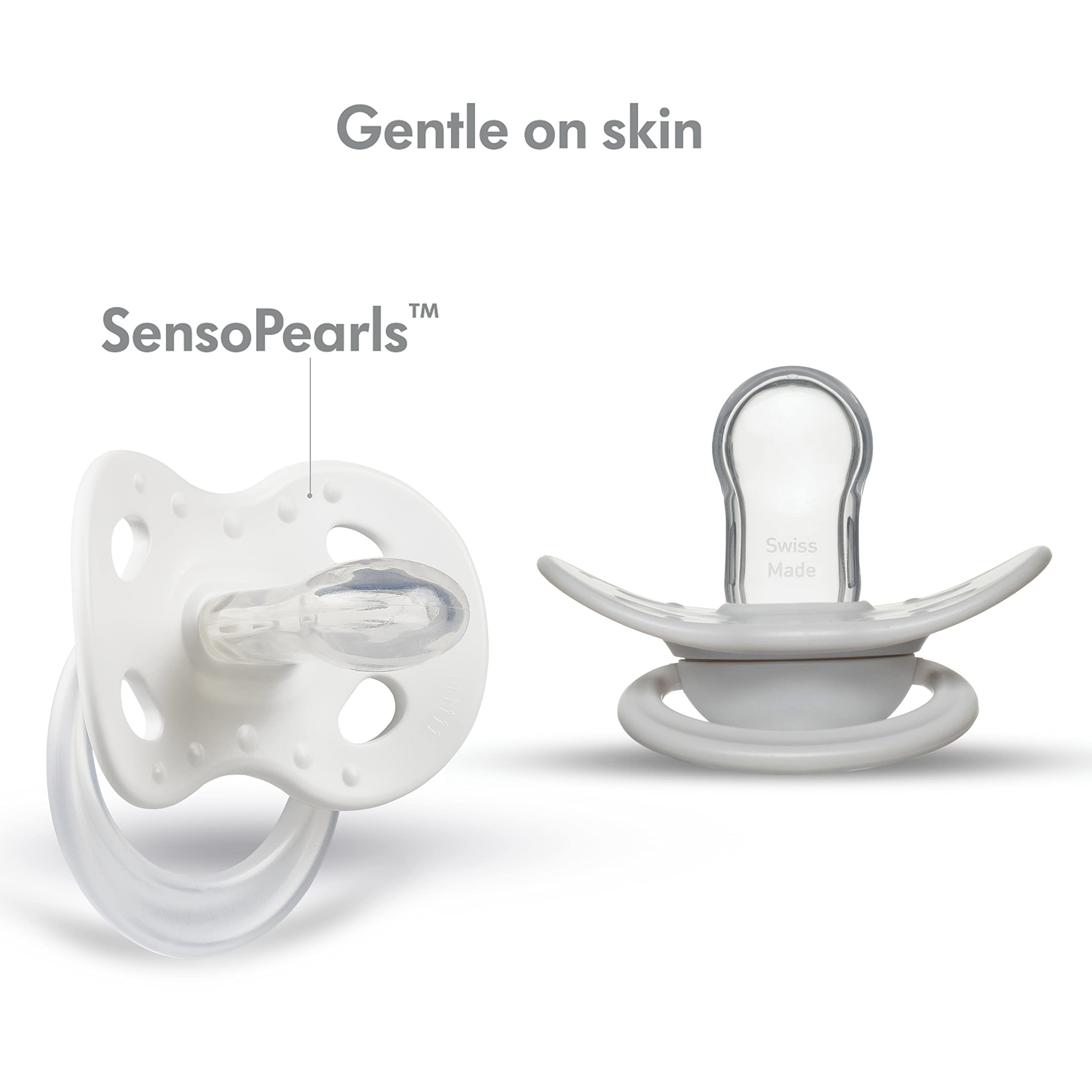 Medela Baby Pacifier | 0-6 Months | BPA-Free | Lightweight & Orthodontic | 2-Pack | Pastel Grey and Neutral