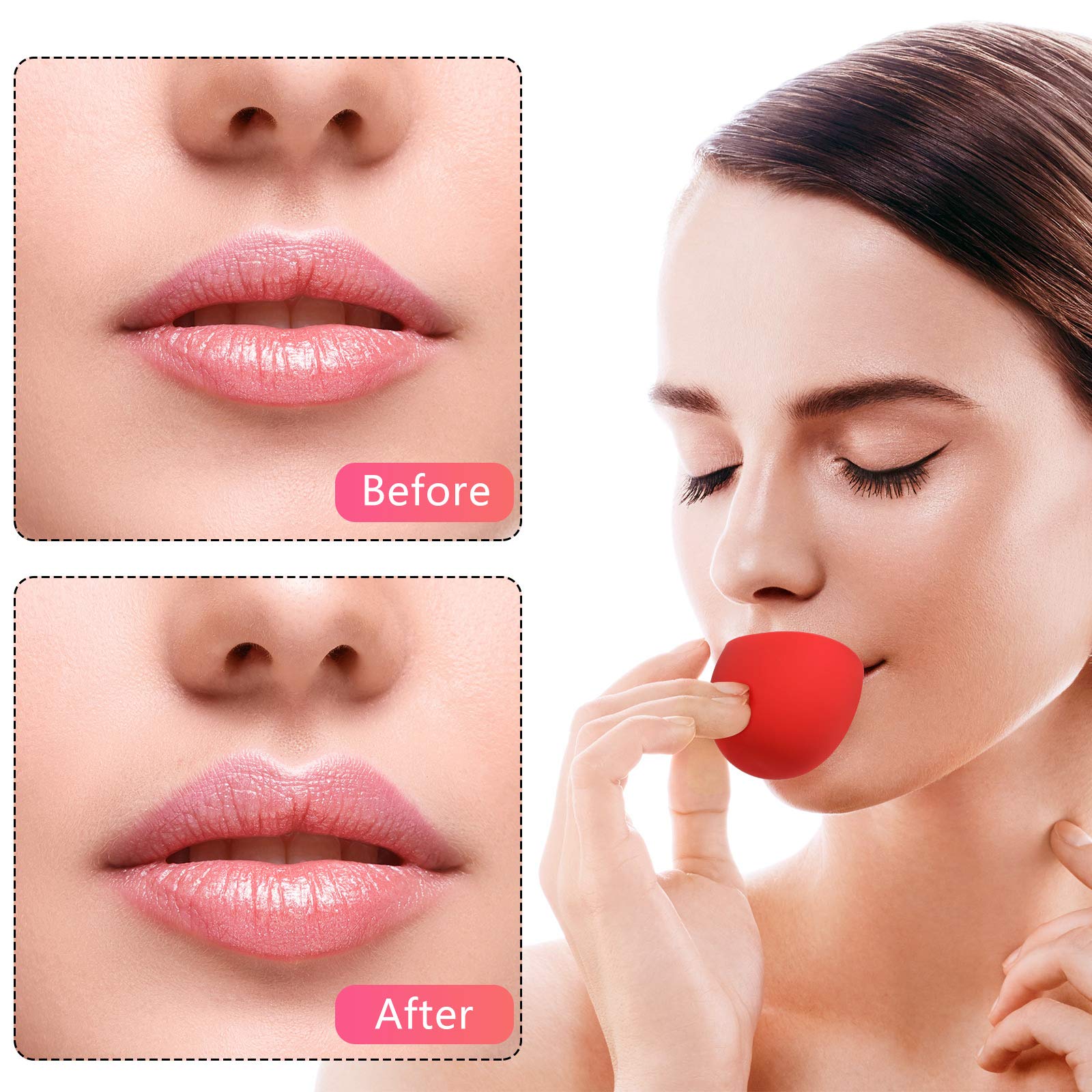 Lips Enhancer Plumper Tool Device Quick Lip Plumper Bigger Mouth Lip Plumping Device Enhancer Lips Enlargement Tools Lip Trainer for Women Girls