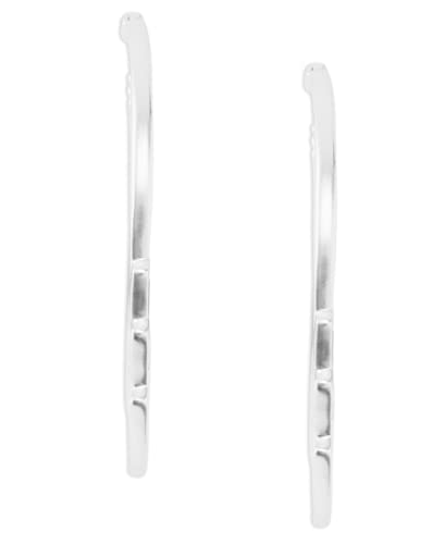 Lucky Brand Deco Hoop Earrings,Silver,One Size