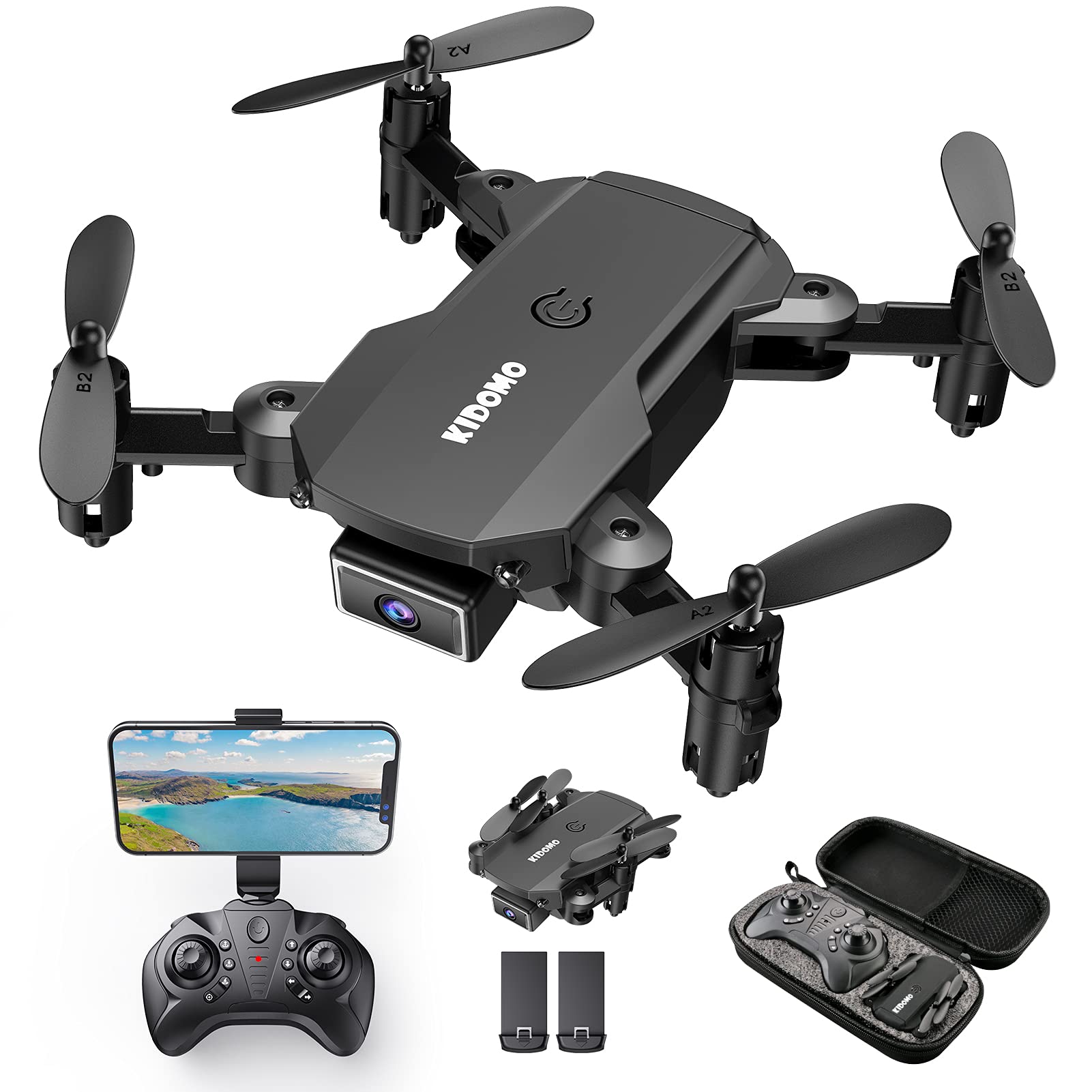Mini Drone for Kids 8-12 with Camera - 1080P HD Foldable RC Drone for Beginners, Gesture Control, One Key Taking Off/Landing, Headless Mode, Altitude Hold, Trajectory Flight, 360° Flips, 3 Speed Modes